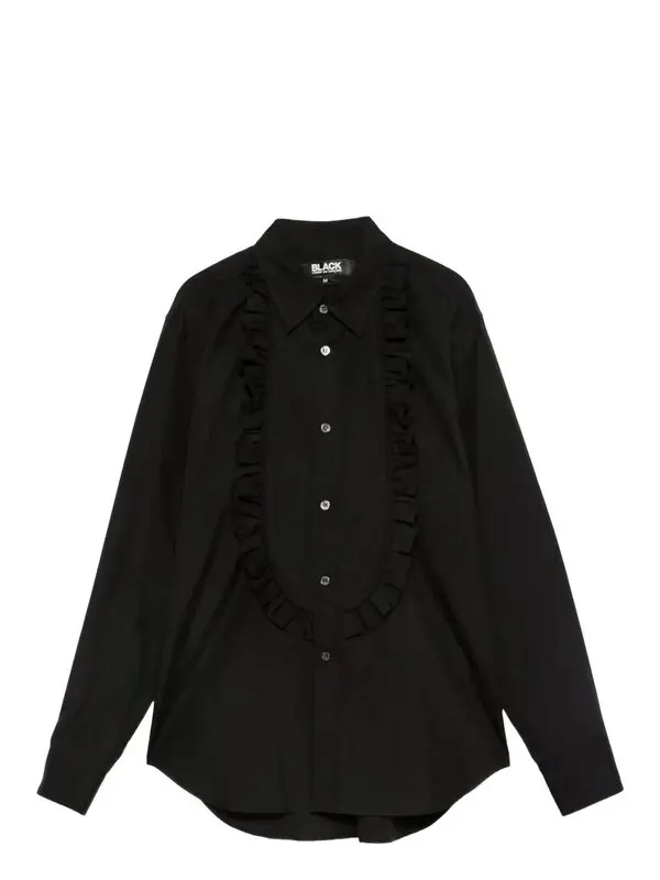 BLACK COMME DES GARÇONS Ruffled Trim Shirt - Black