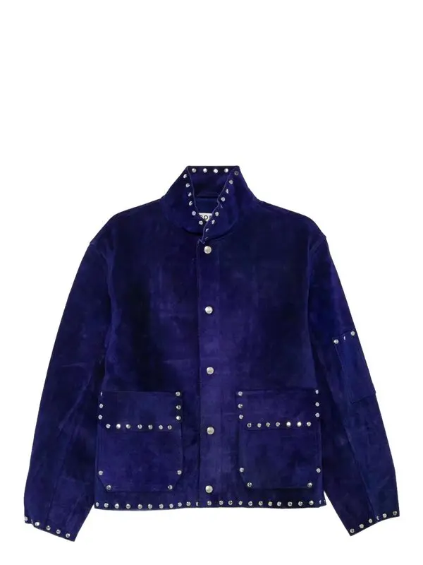 BODE Studded Suede Jacket - Blue