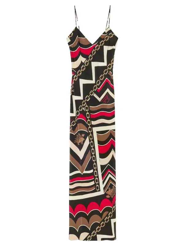 Emilio Pucci Istrice-print Maxi Dress - Black