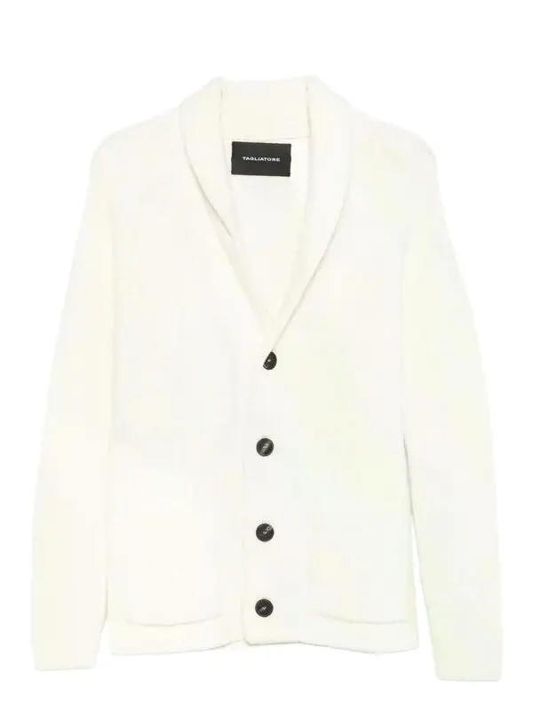 Tagliatore Wool Blend Cardigan - White