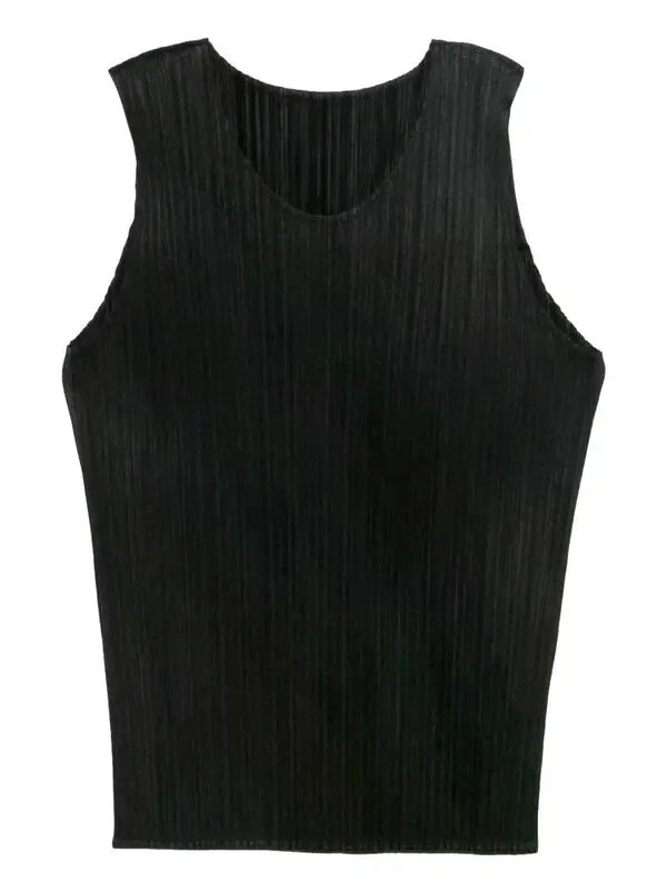 Issey Miyake Ribbed Top - Black