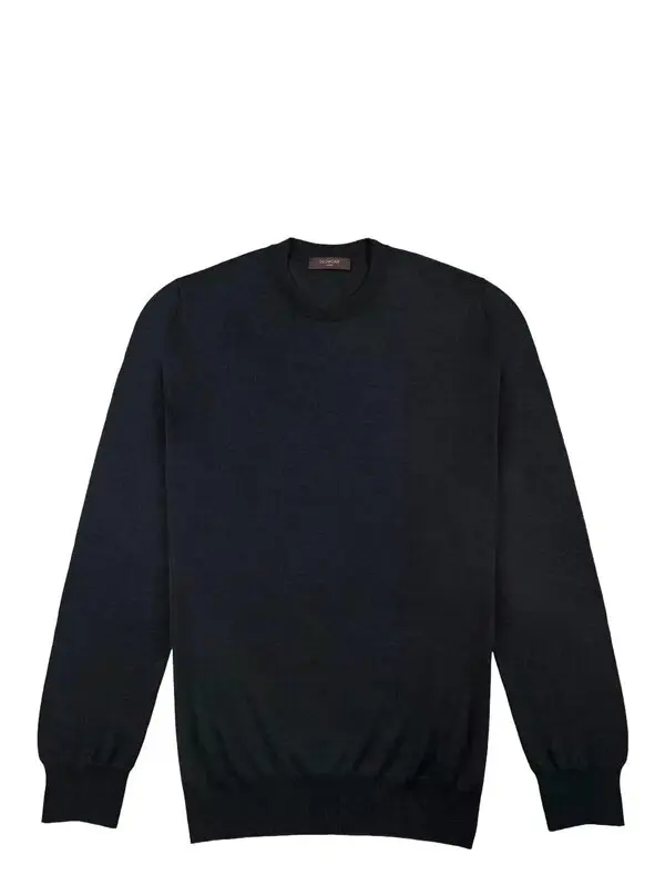 ZANONE Crew-neck Knitted Sweater - Blue