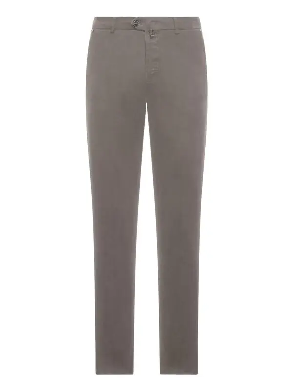 Kiton Logo-patch Trousers - Grey