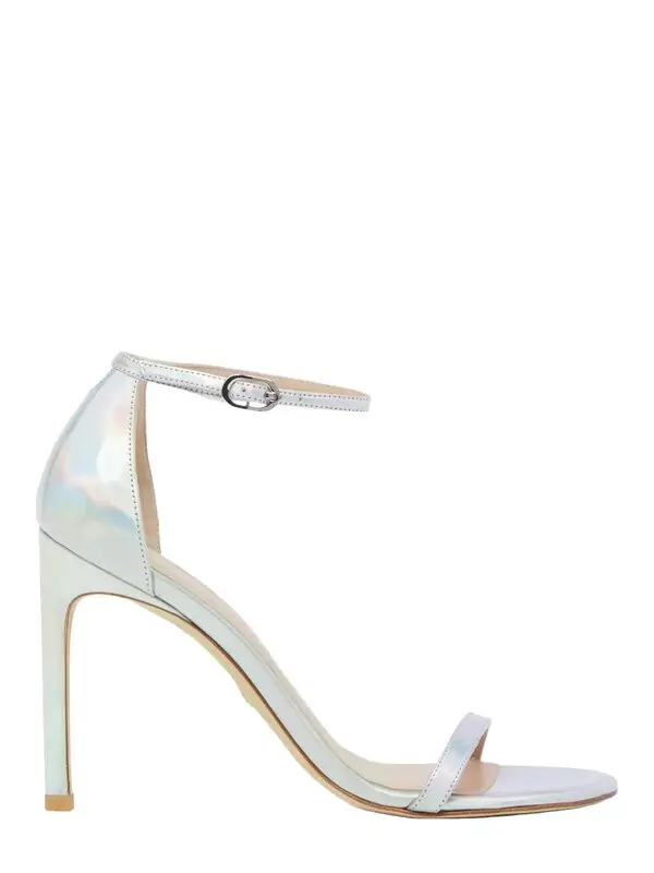 STUART WEITZMAN 105mm Iridescent Sandals - Silver