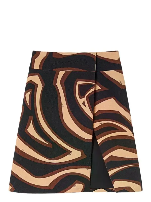 Emilio Pucci Printed Mini Skirt - Black