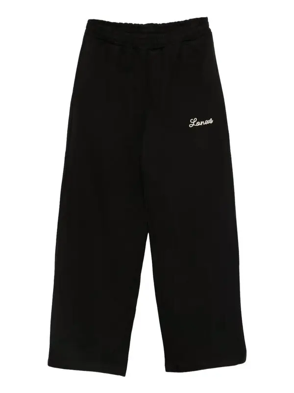 LANEUS Logo-embroidered Pants - Black