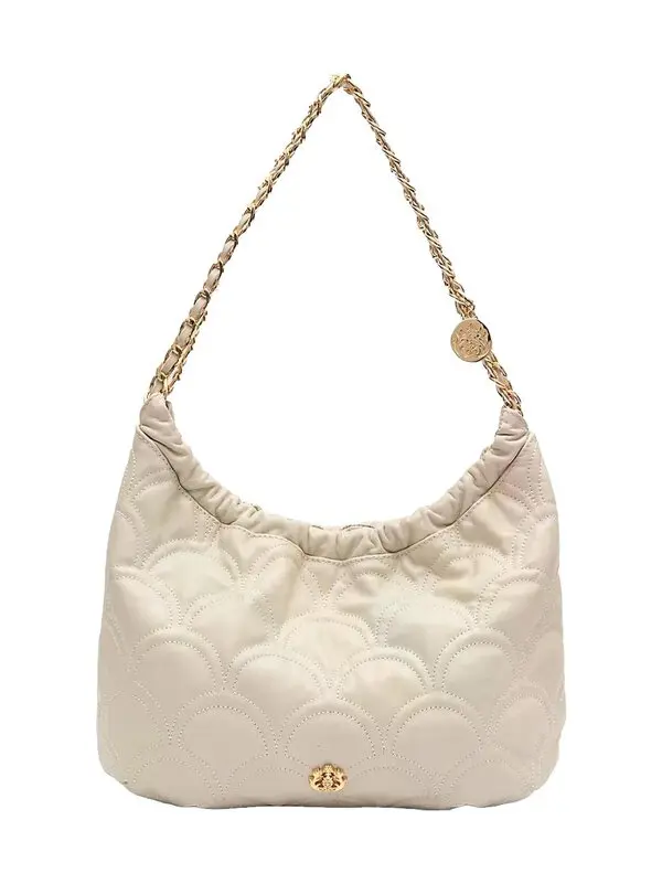 ISLA Sirena Cocoon Scalloped Shoulder Bag - Neutrals