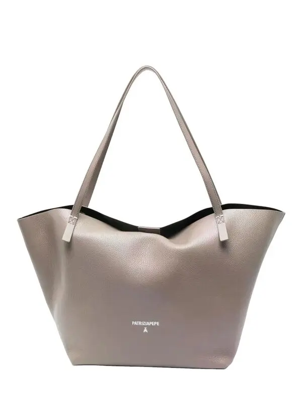 Patrizia Pepe Logo-lettering Shoulder Bag - Neutrals