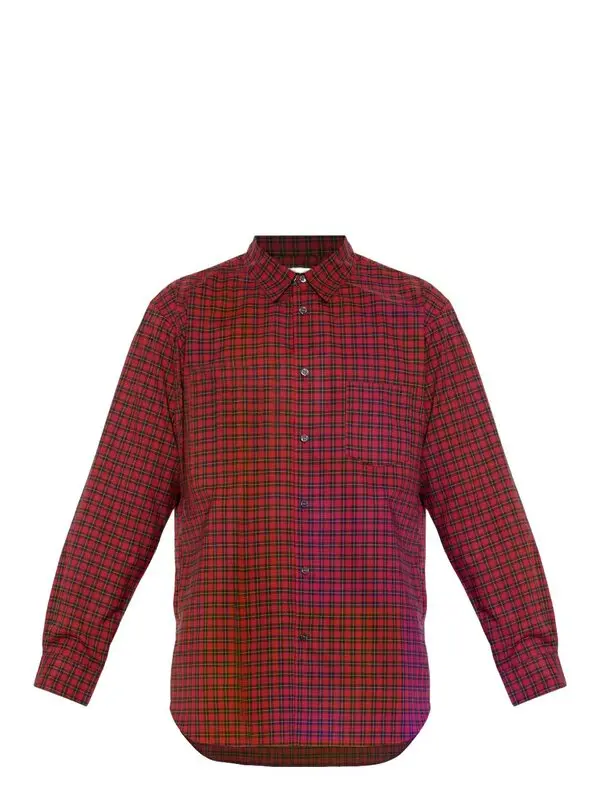 Comme Des Garçons Checked-pattern Pocket Shirt - Red