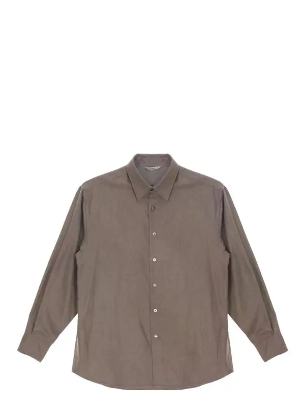 Auralee Light Wool Shirt - Brown