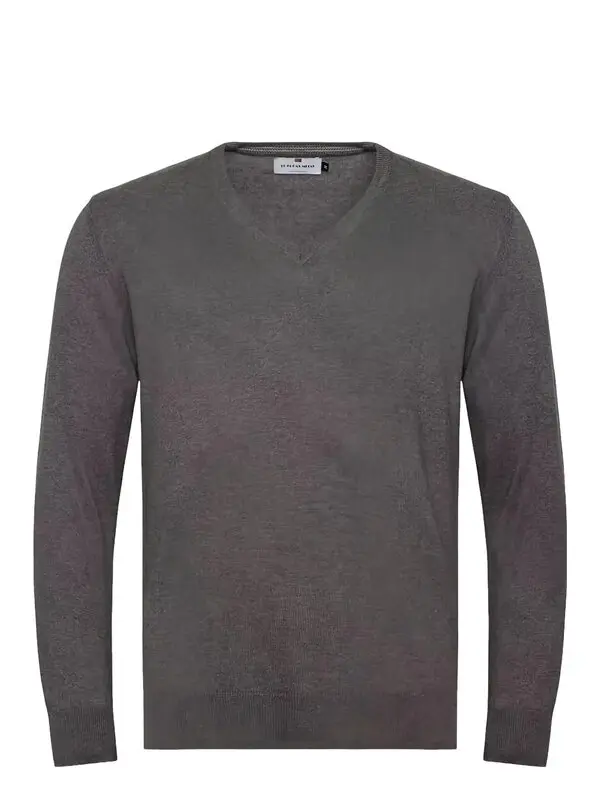 LOJA DAS MEIAS V-neck Sweater - Grey