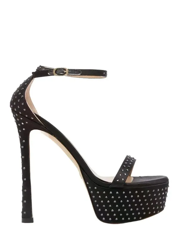 STUART WEITZMAN 145mm Crystal-embellished Sandals - Black