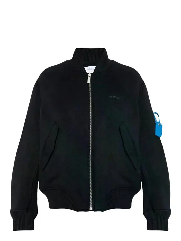Off-White Logo Bomber Jacket - Black