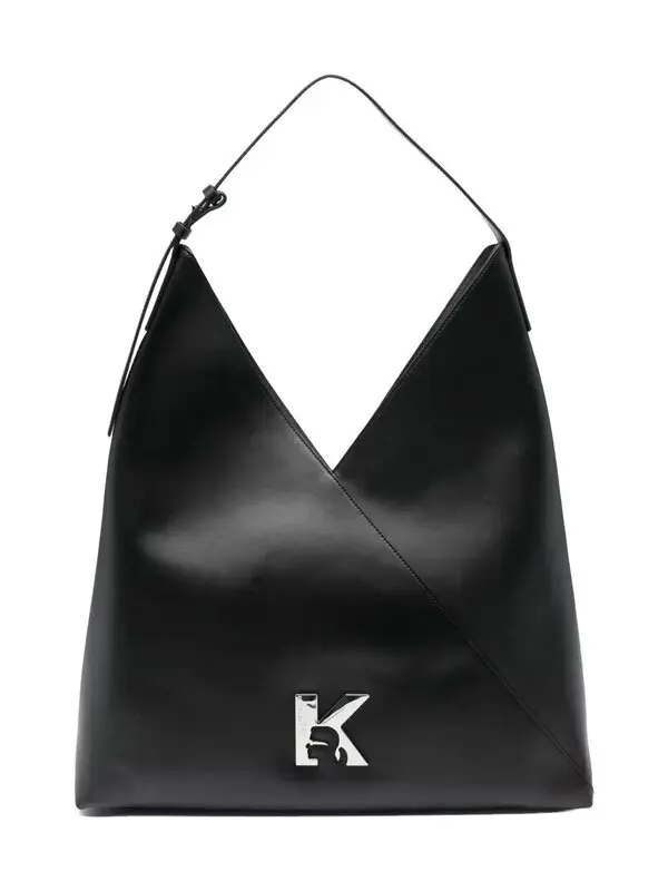 Karl Lagerfeld Logo-appliqué Shoulder Bag - Black