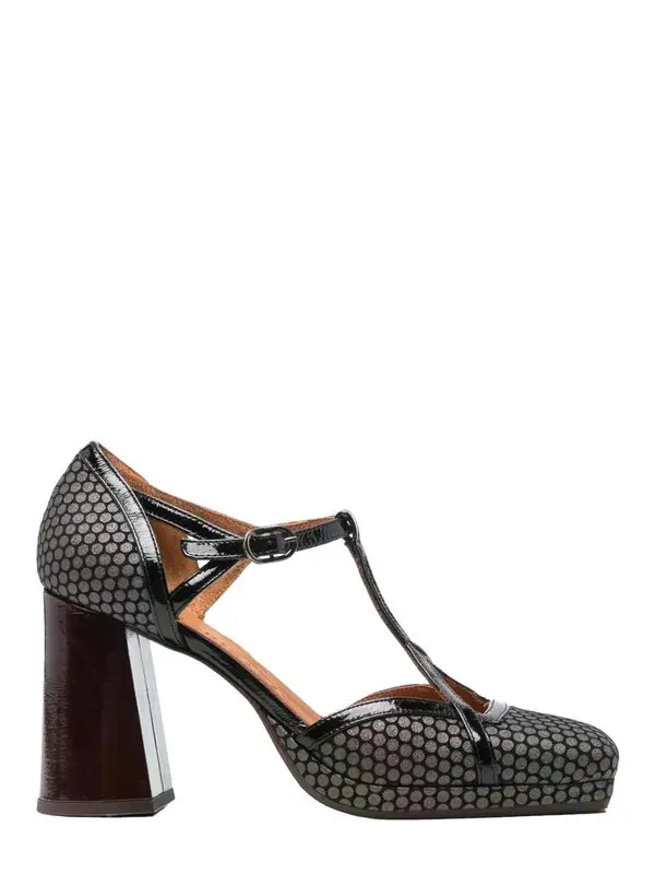 Chie Mihara 75mm T-strap Block-heel Pumps - Grey
