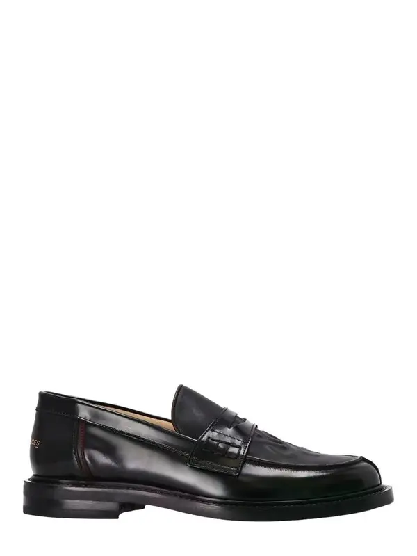 Filling Pieces Leather Loafers - Black