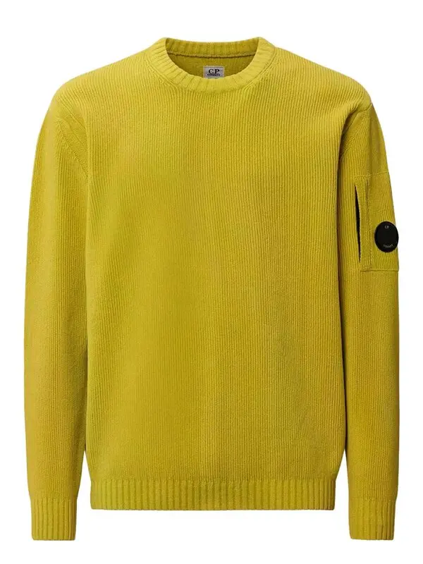 C.P. COMPANY Lens-detail Cotton Sweater - Yellow