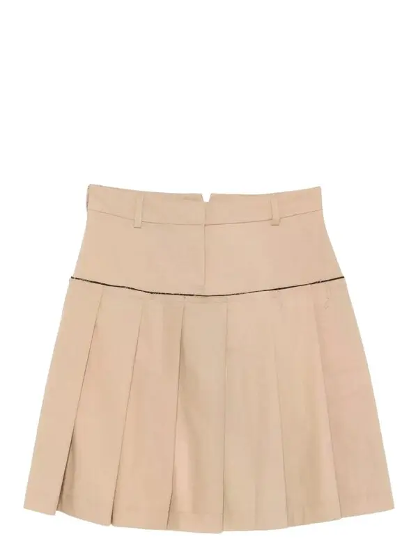 Gimaguas Layered Pleated Mini Skirt - Neutrals