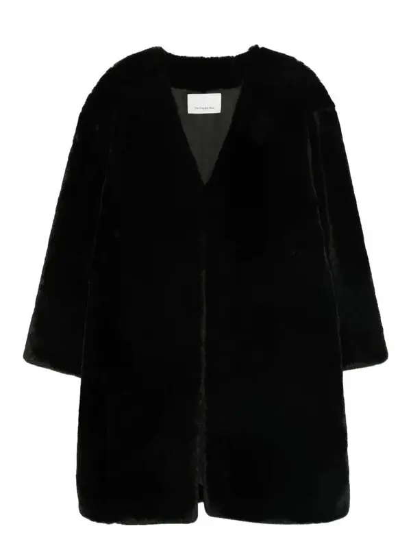 THE FRANKIE SHOP Matera Faux Fur Coat - Black
