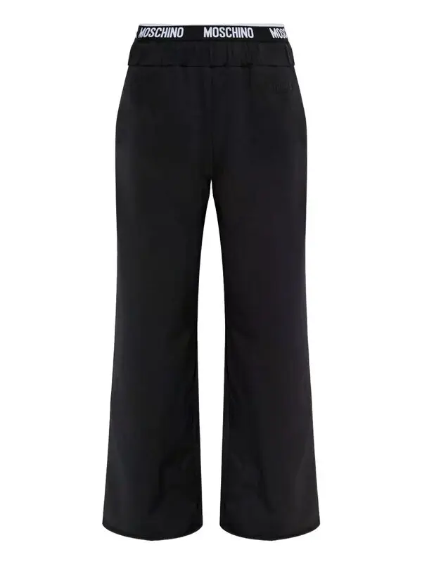 Moschino Logo-waistband Trousers - Black