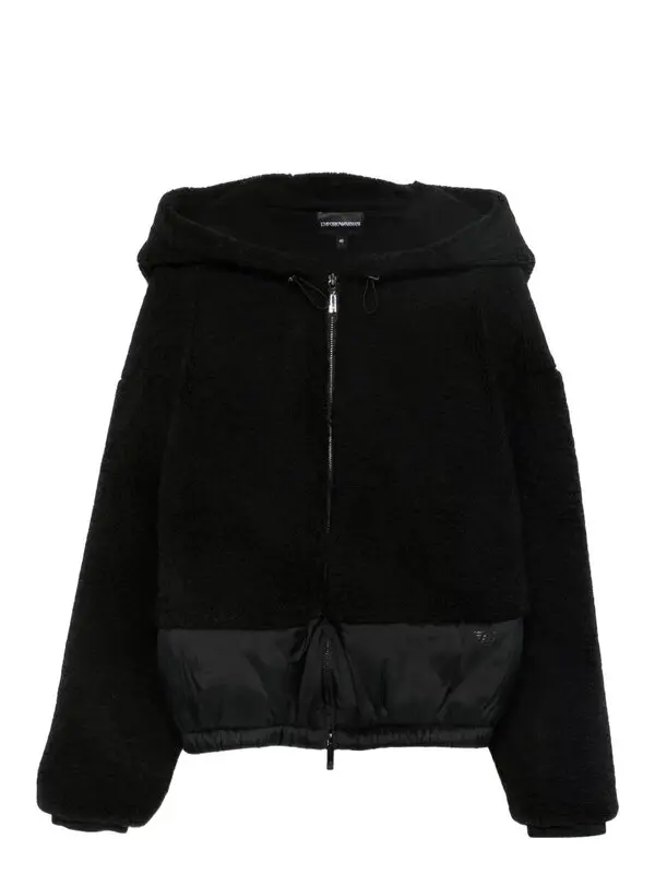 Emporio Armani Hooded Zip-up Jacket - Black