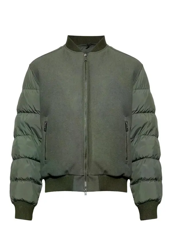Add Padded Wool Jacket - Green