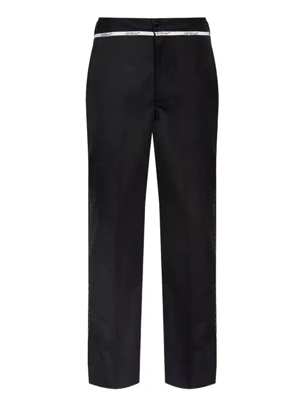 Off-White Logo-waistband Trousers - Black