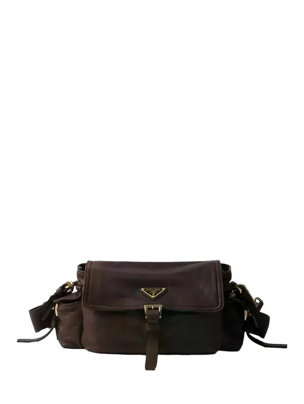 Prada Buckle-fastening Shoulder Bag - Brown
