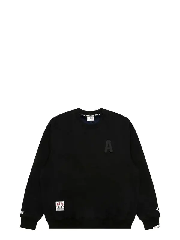AAPE BY *A BATHING APE® Appliqué Graphic-print Sweatshirt - Black