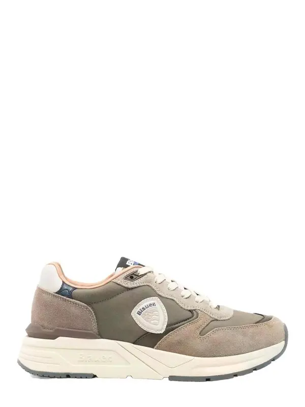 BLAUER. Logo-patch Low-top Sneakers - Neutrals