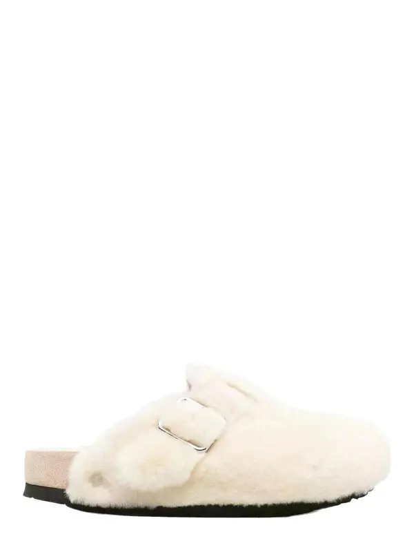 BIRKENSTOCK Boston Shearling Mules - Neutrals