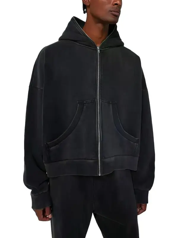 ENTIRE STUDIOS Zip-up Cotton Hoodie - Black