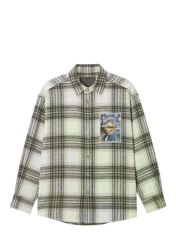 MUSIUM DIV. Plaid-pattern Patch Shirt - Neutrals