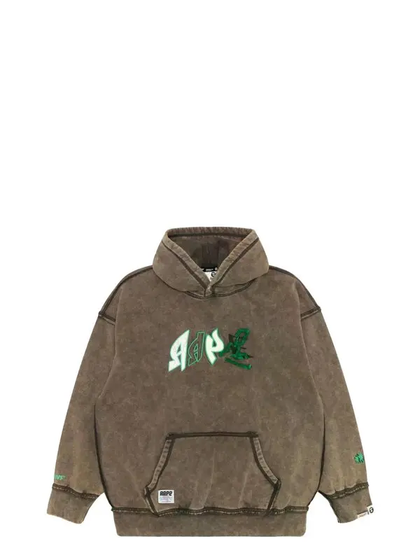 A BATHING APE Graphic-print Hoodie - Brown
