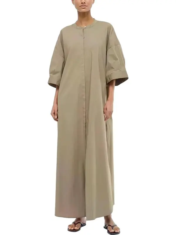 Staud Round-neck Maxi Dress - Neutrals