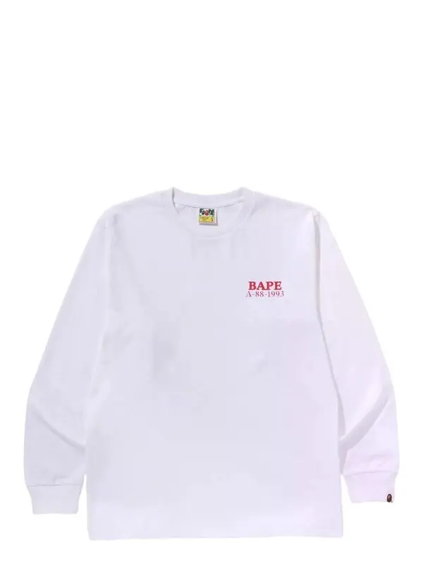 A BATHING APE Long-sleeve Graphic T-shirt - White
