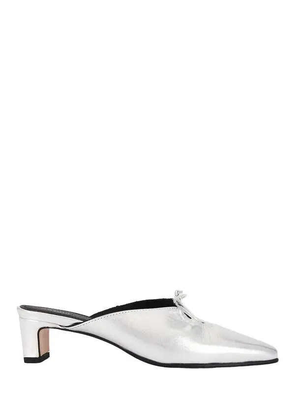 ALOHAS Amar Tie-detail Mules - Silver
