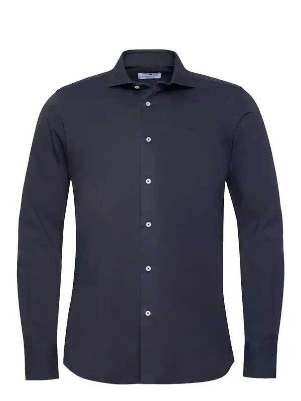 LOJA DAS MEIAS Pointed-collar Shirt - Blue