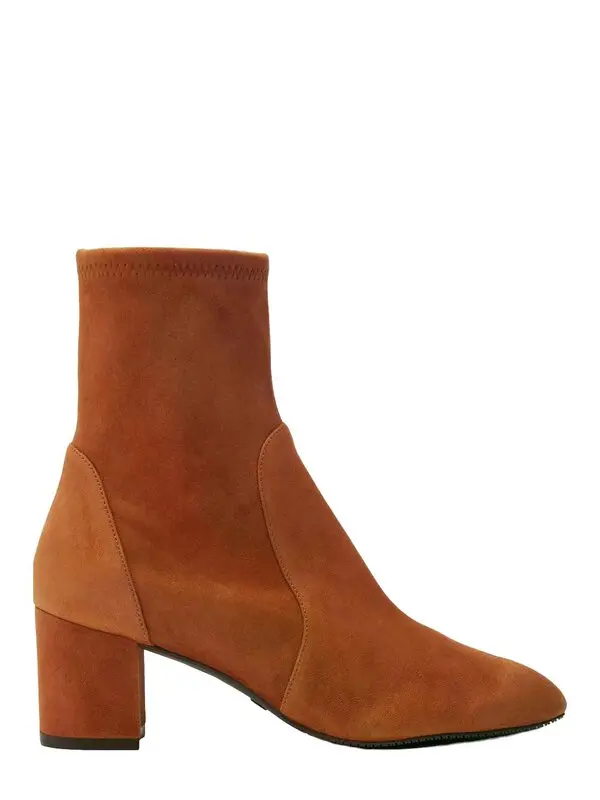 STUART WEITZMAN 60mm Yuliana Stretch Ankle Boots - Brown