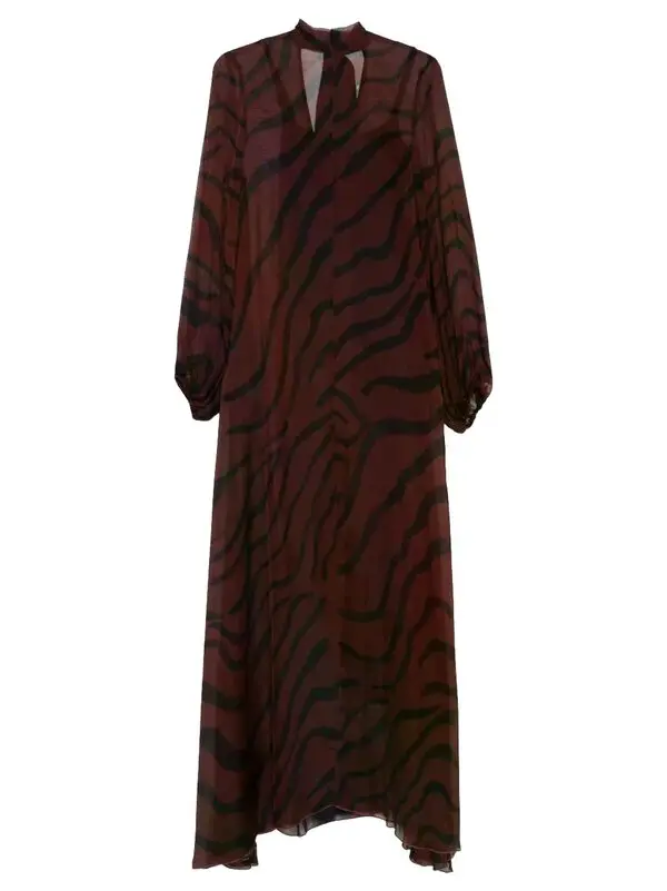 Raquel Diniz Zebra-print Maxi Dress - Red