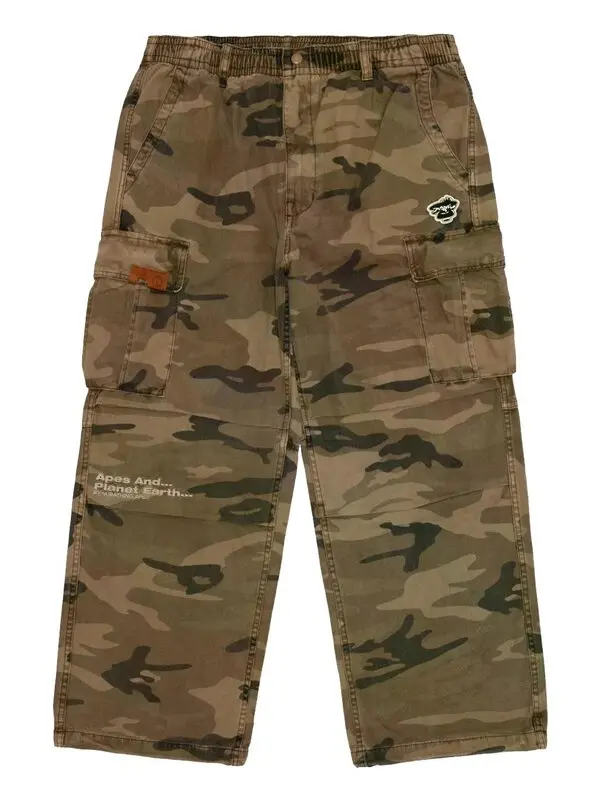 AAPE BY *A BATHING APE® Camouflage-pattern Trousers - Neutrals
