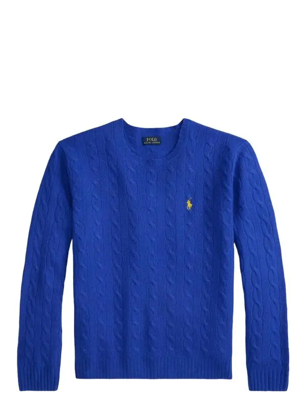 Ralph Lauren Cable-knit Wool-cashmere Sweater - Blue