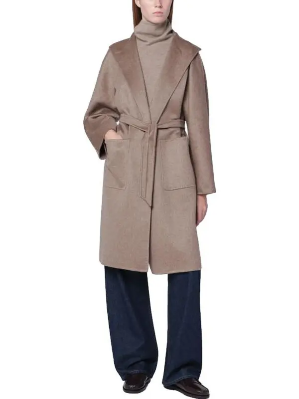 Max Mara Hazelnut Cashmere Midi Cardigan Coat - Brown