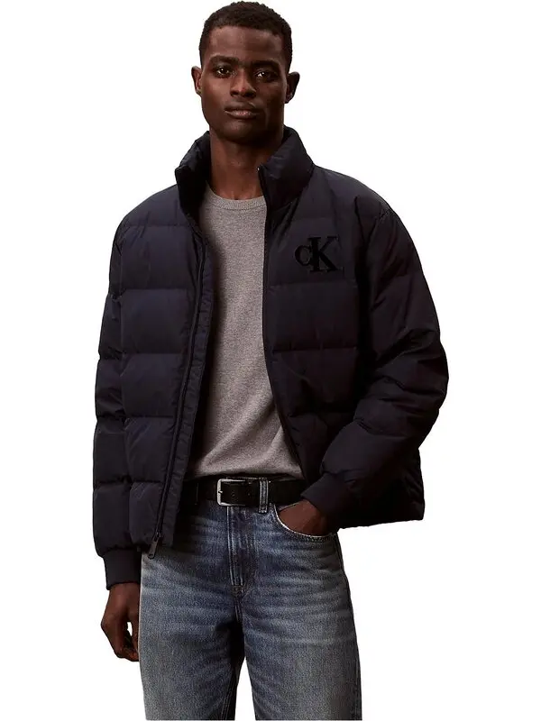 Calvin Klein Chenille Monogram Puffer Jacket - Dark Sapphire