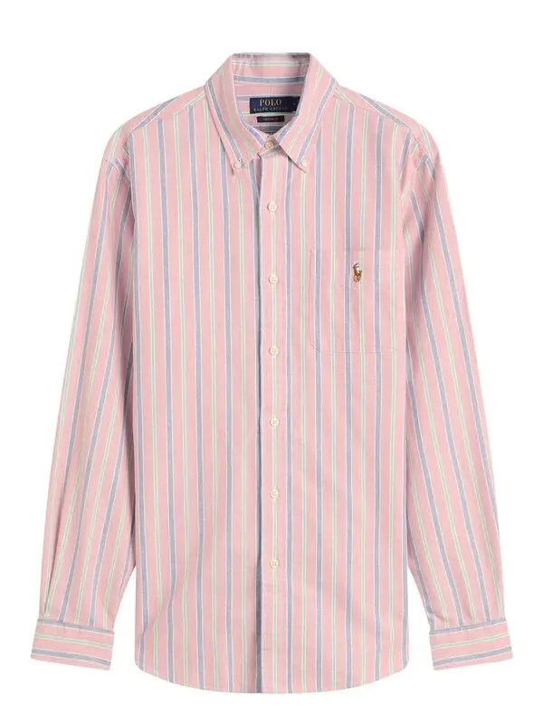 Polo Ralph Lauren Button Down Stripe Oxford Shirt - Orange Royal Multi