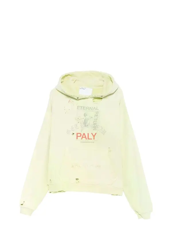 PALY Distressed-effect Hoodie - Green