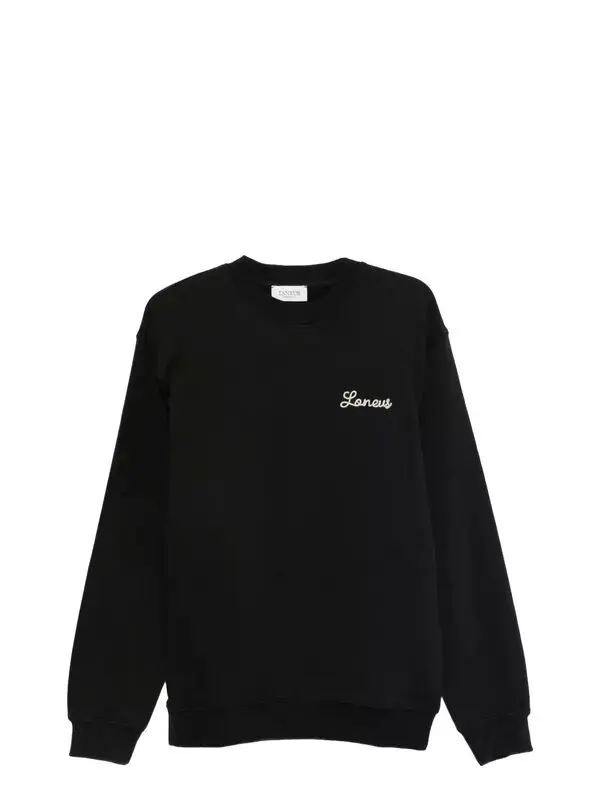 LANEUS Logo-embroidered Sweatshirt - Black