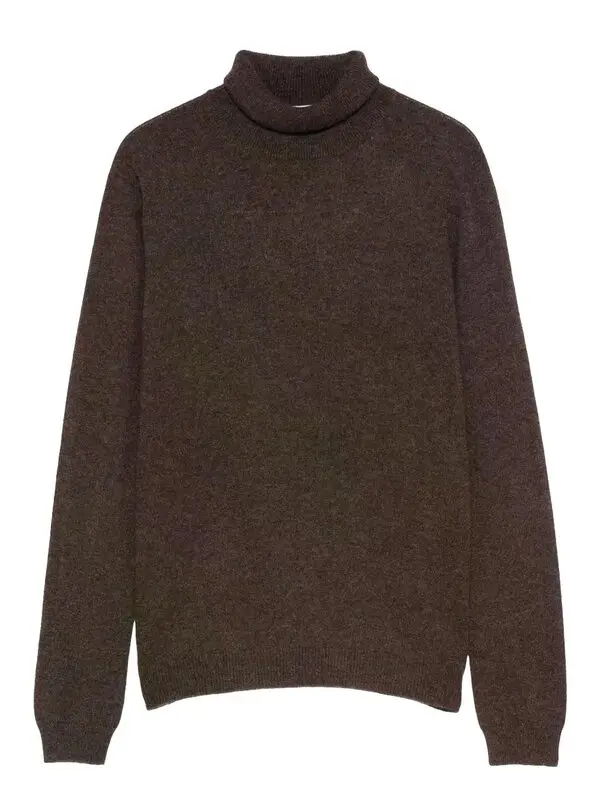 BARBA NAPOLI Roll-neck Long Sleeve Sweater - Brown