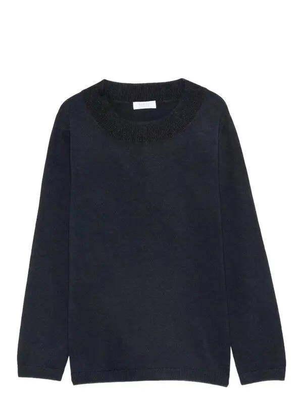 BARBA NAPOLI Crew-neck Long Sleeve Sweater - Blue