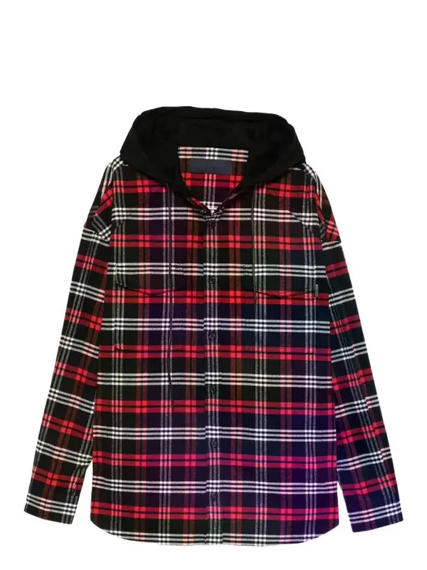 JUUN.J Drawstring-hood Shirt - Red
